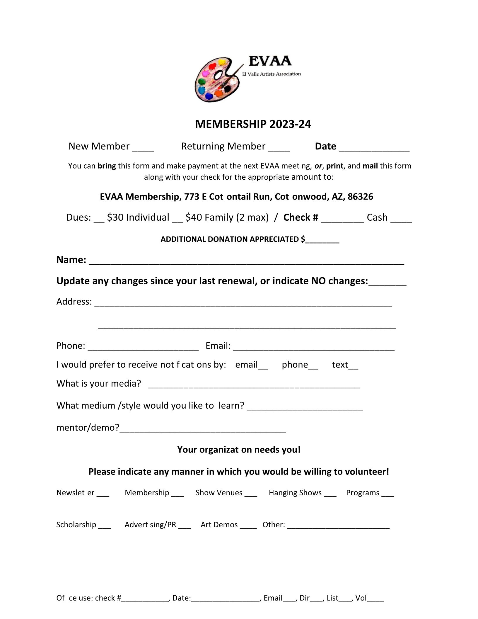 Join — El Valle Artist's Association