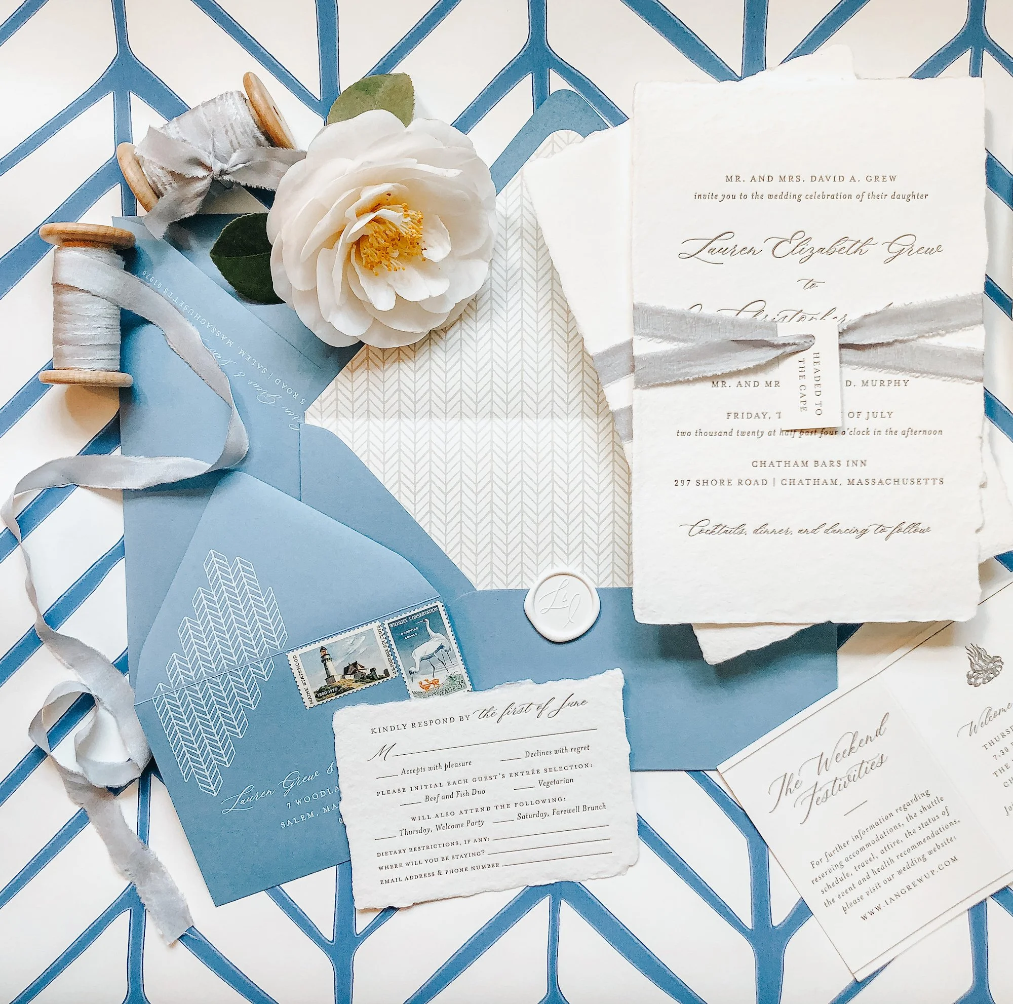 Custom Luxury Wedding Invitations in Boston | Fête Collection