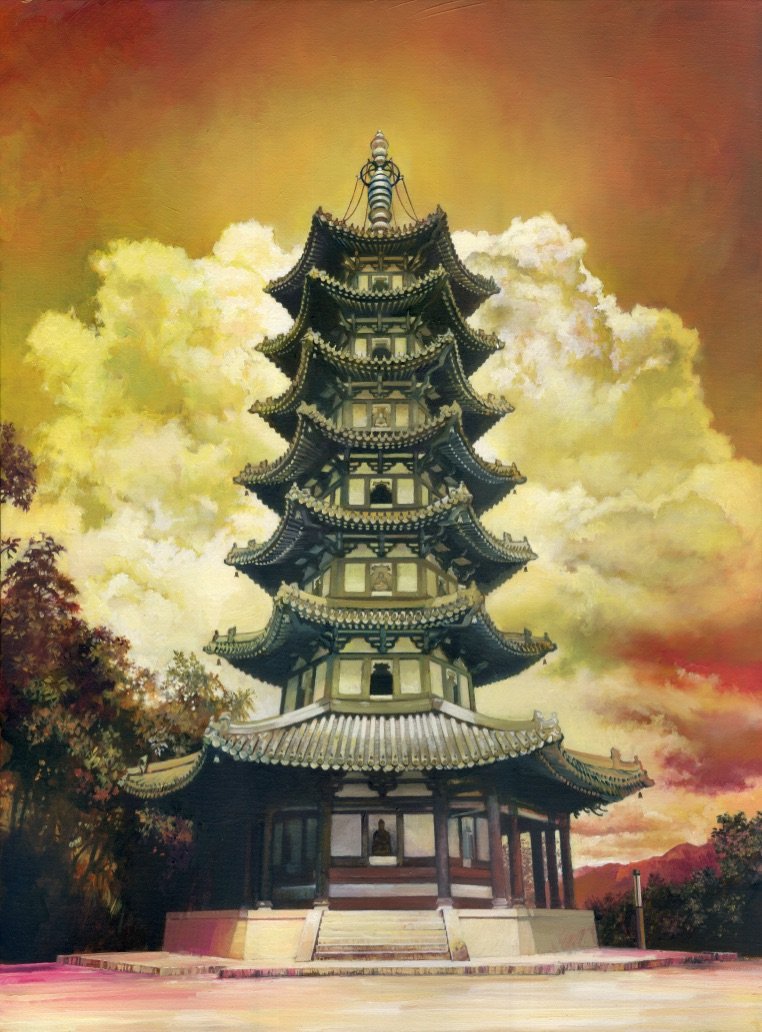Chinese Pagoda Drawing
