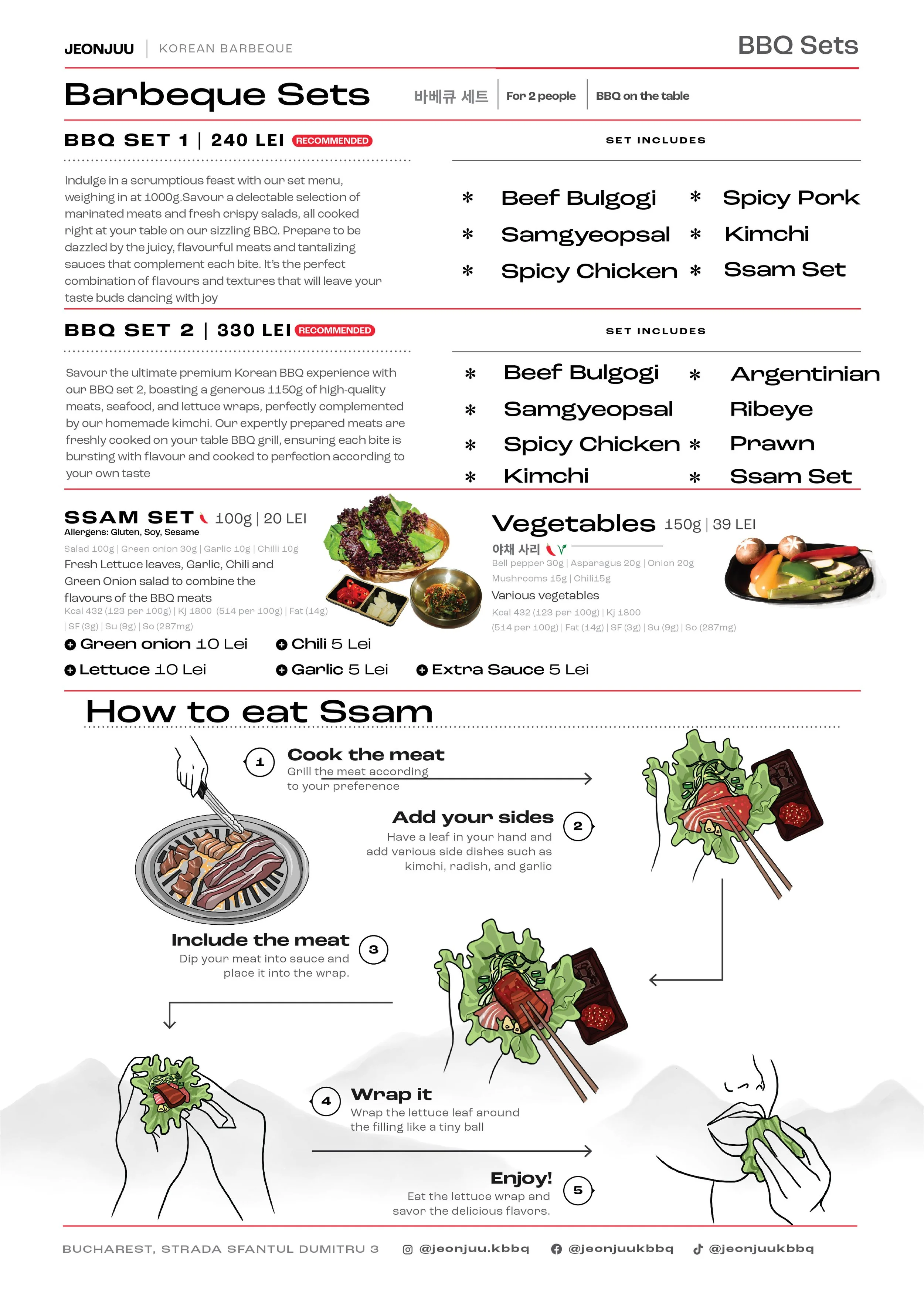 Menu — Jeonjuu