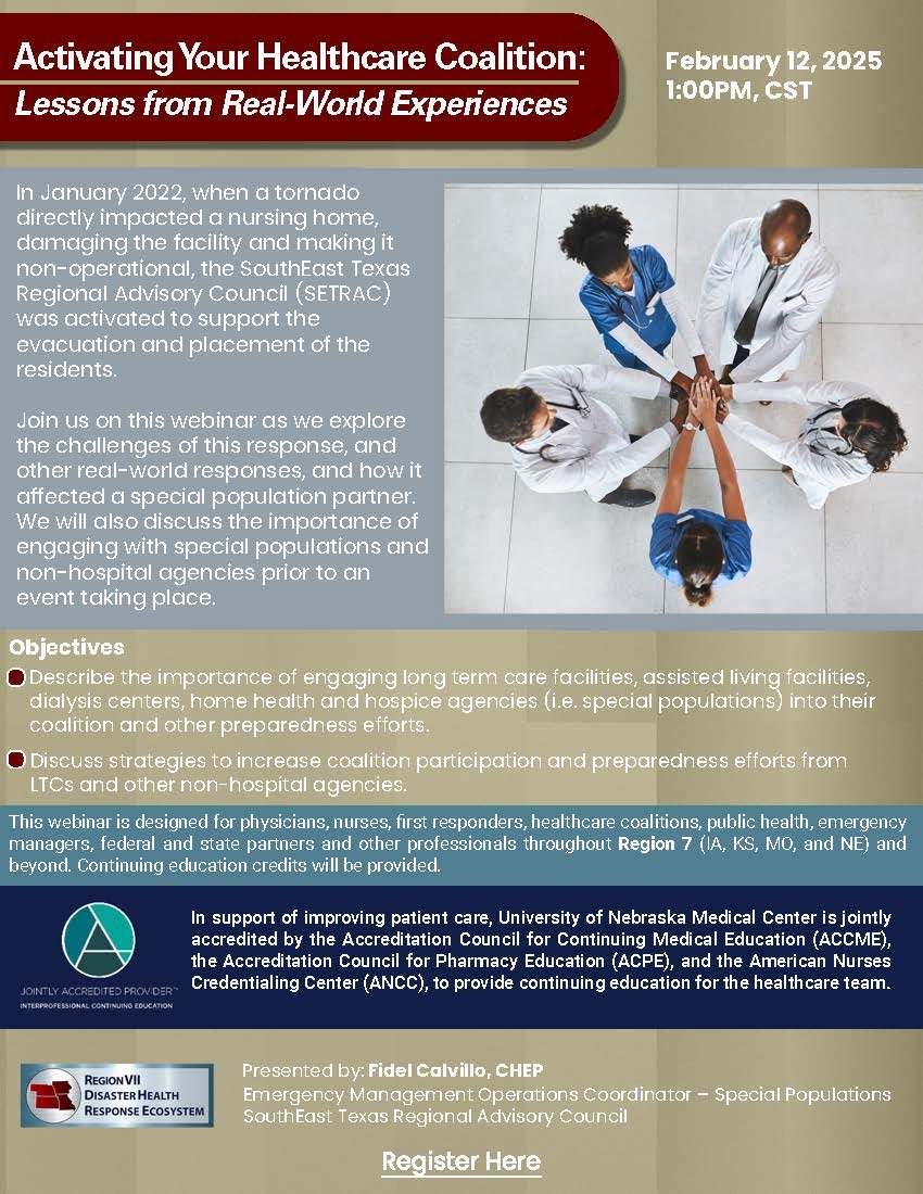 R7DHRE Preparedness Webinar- Activating Your Healthcare Coalition ...