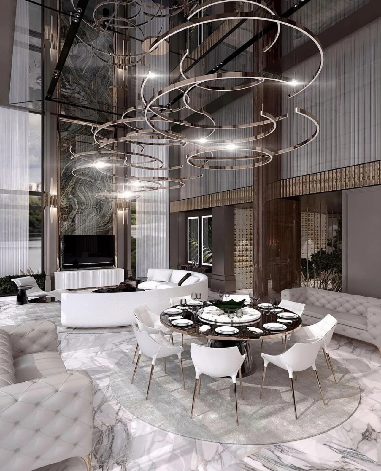 A Circular Motion | Transitional Interior Design in DFW | SSI