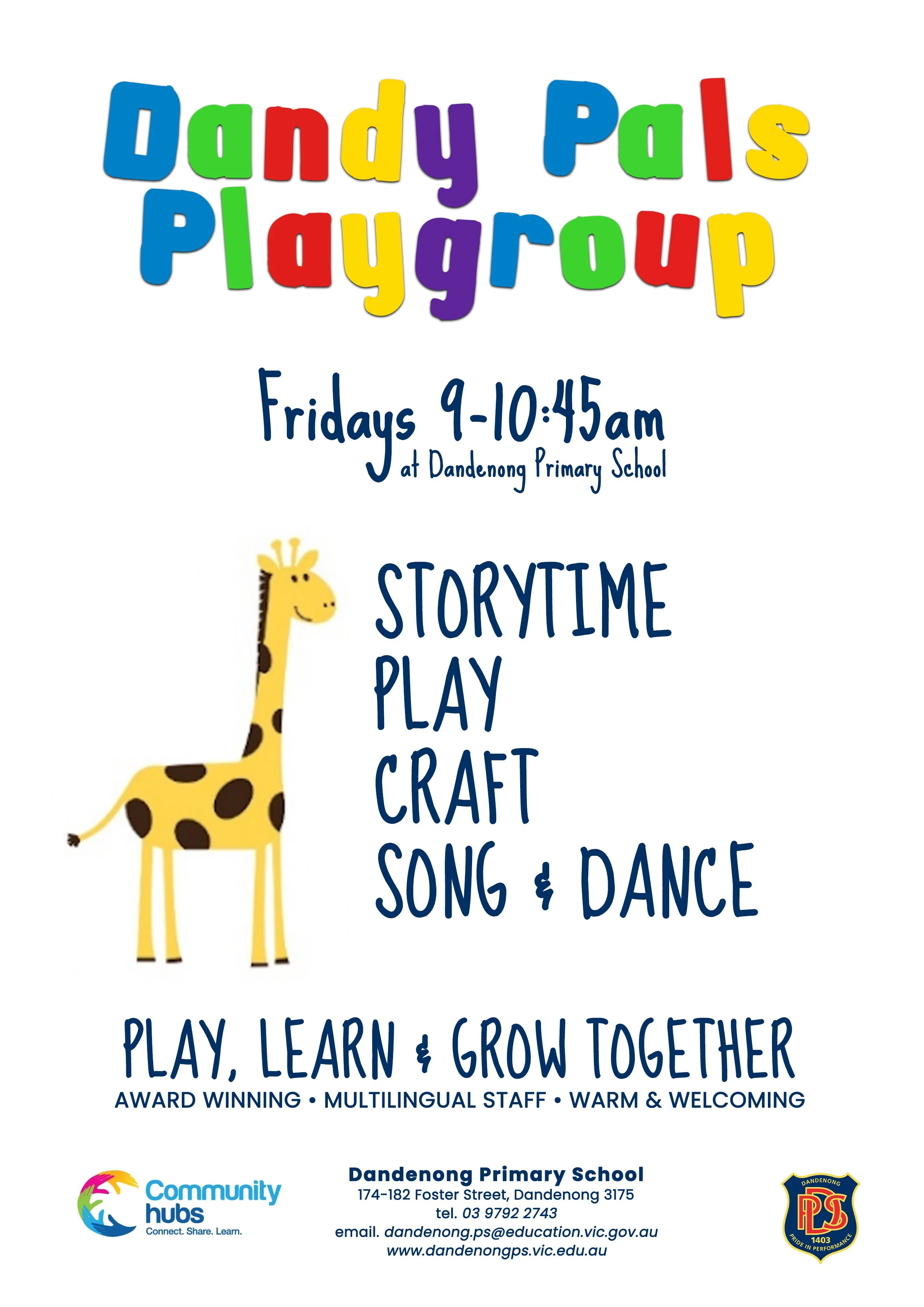 Dandy Pals Playgroup — Dandenong Primary School