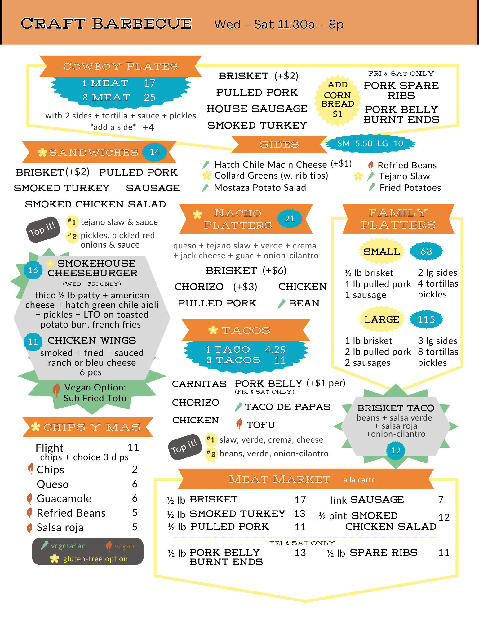 Cafe & BBQ Menus — The Smoky Mug