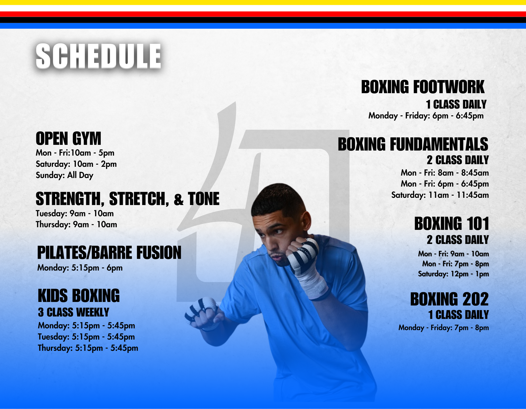 SCHEDULE | Join Our Classes Today — FOURTH CORNER