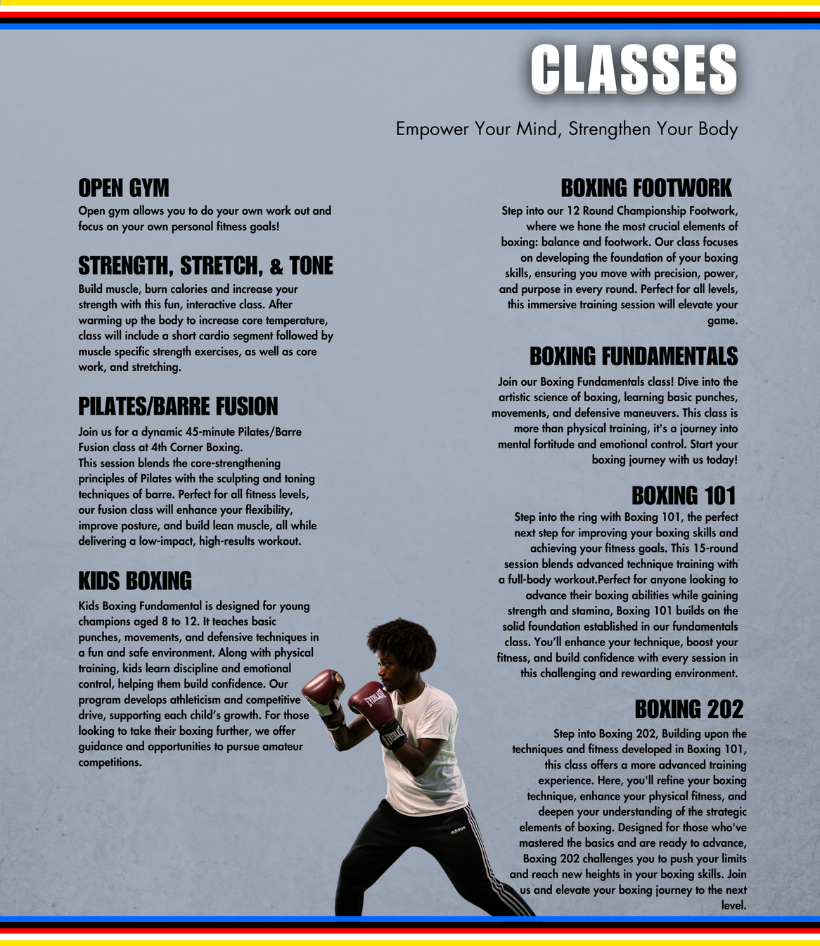 CLASSES — FOURTH CORNER