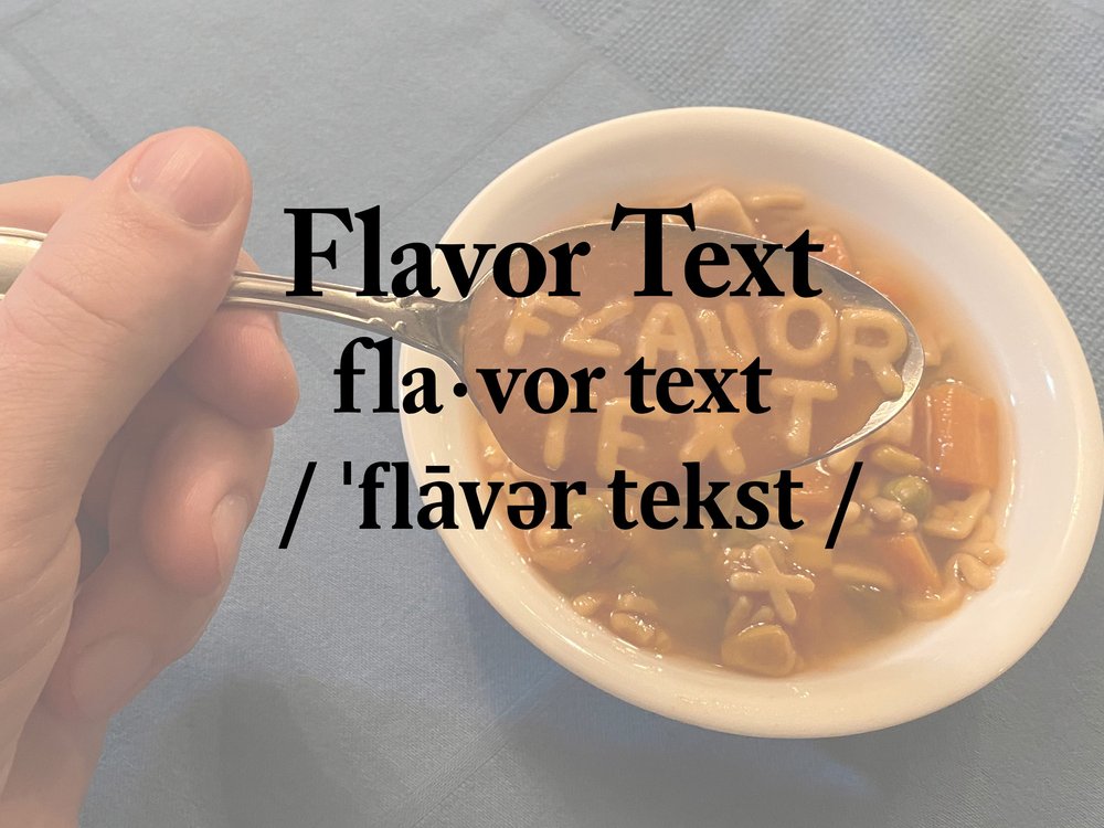 Game Jargon Definition: “Flavor Text” — Corax and Coffee