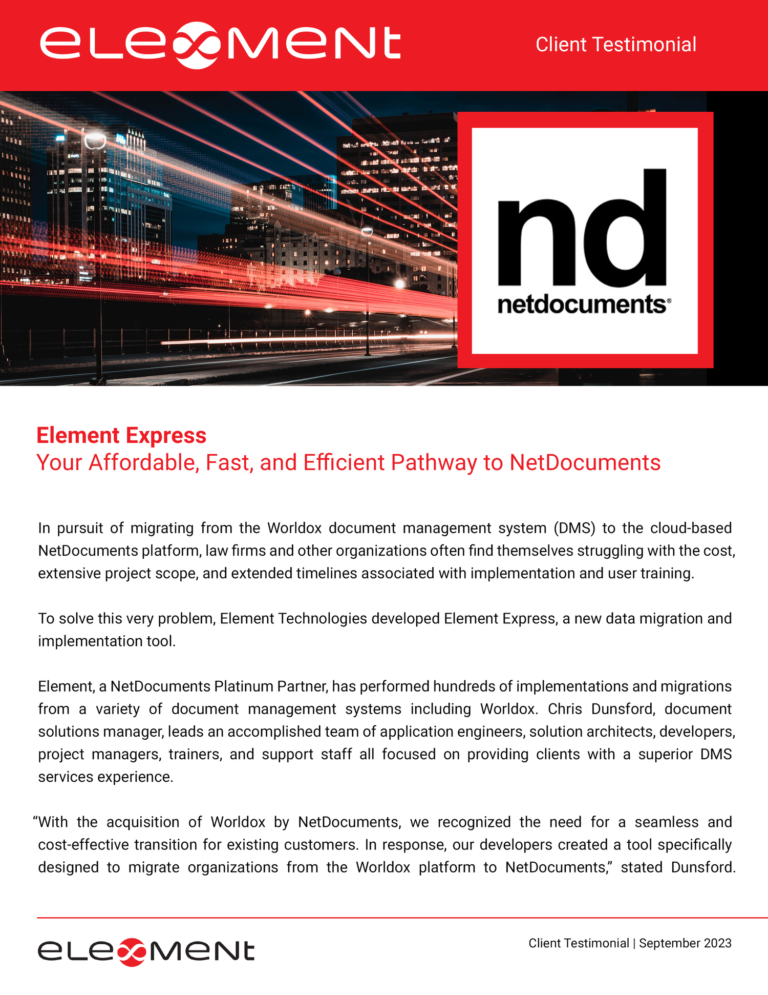 Answers to your questions about NetDocuments Migrations — Element