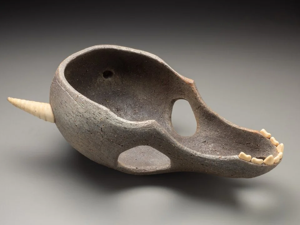 Eva Funderburgh - Skull with White Lines, 2024 — J. Rinehart Gallery