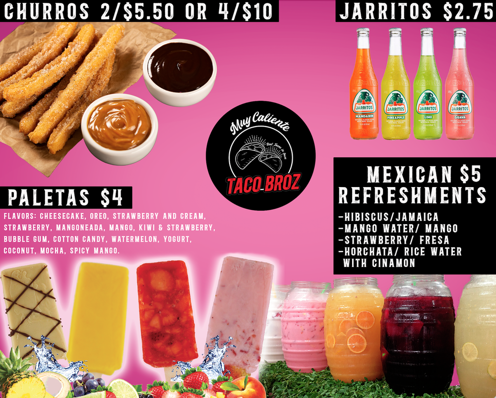Menu — Muy Caliente Taco Broz