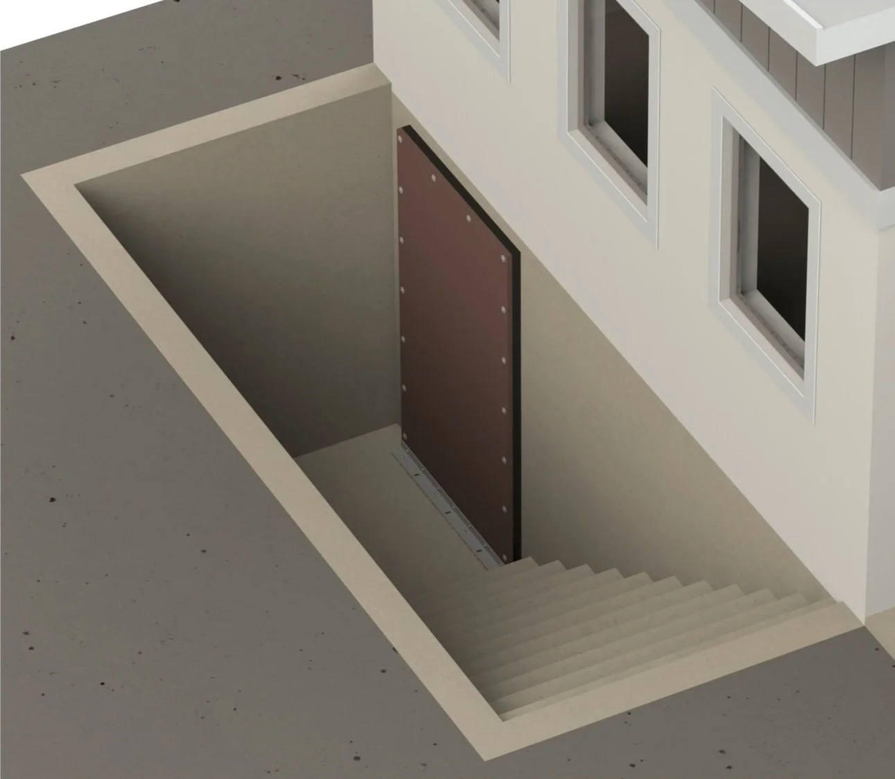 A flood barrier made to measure. Quick installation with industrial ...