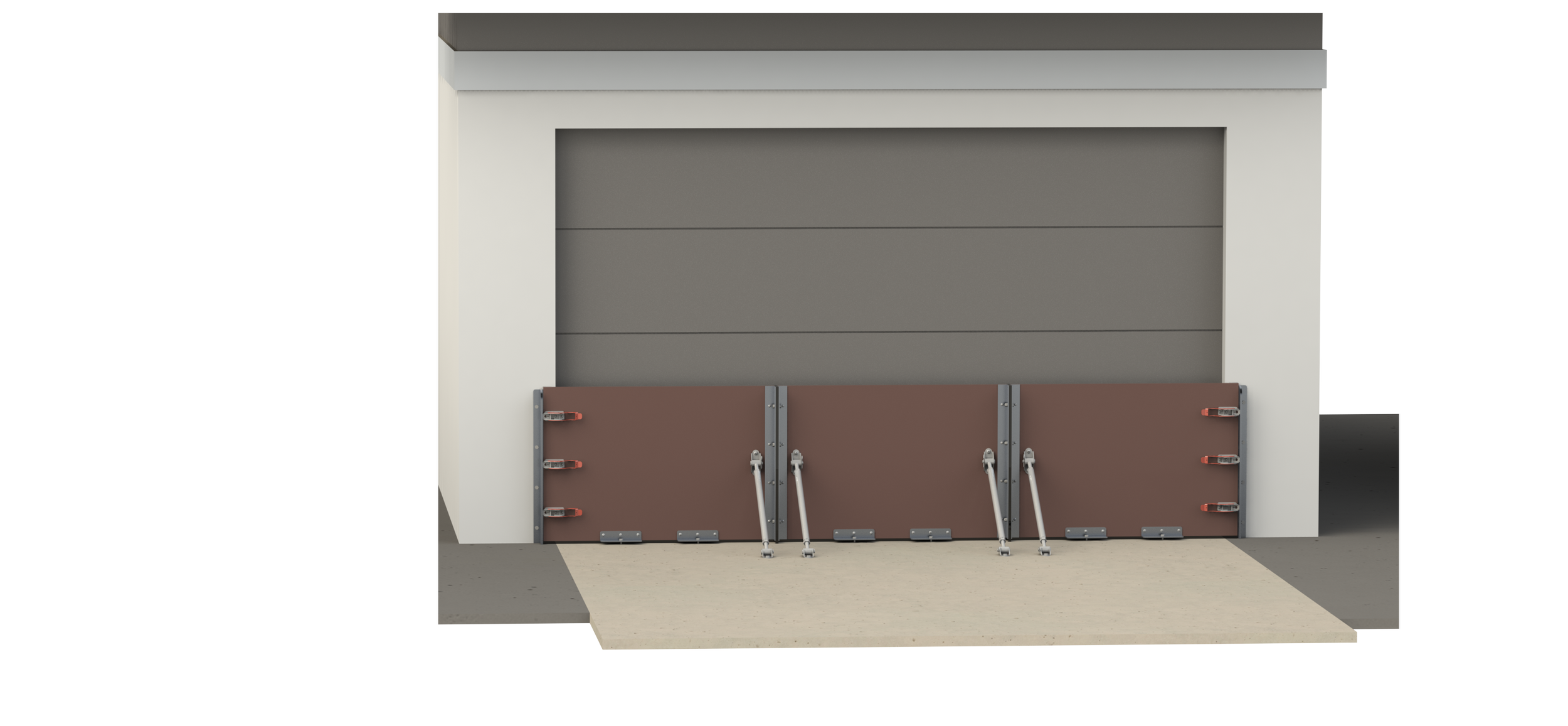 A flood barrier made to measure. Quick installation with industrial ...