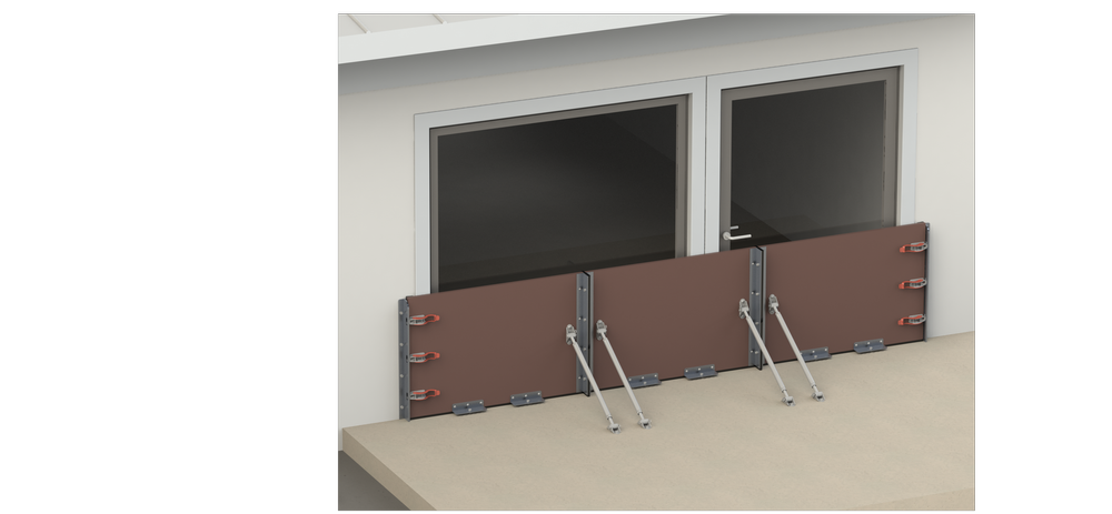 A flood barrier made to measure. Quick installation with industrial ...