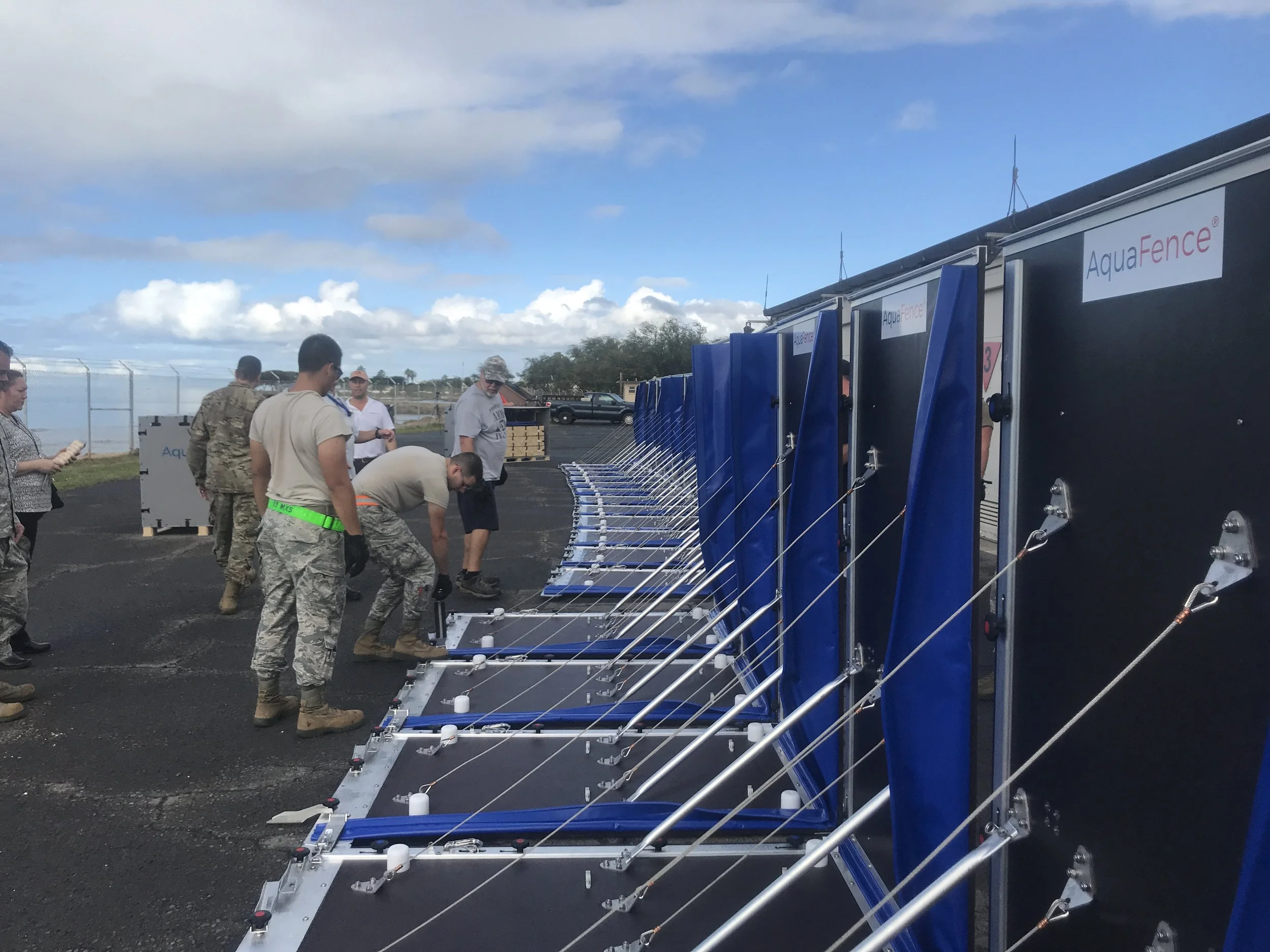 Military Base Flood Protection: AquaFence V1800 FloodWalls for Rapid ...