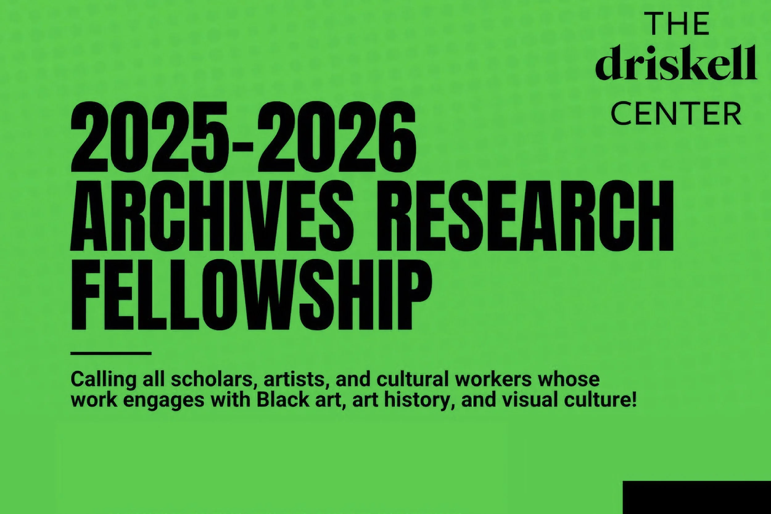 Archives Research Fellowship Program at The Driskell Center — IKT ...