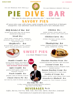 Menus — Pie Dive Bar