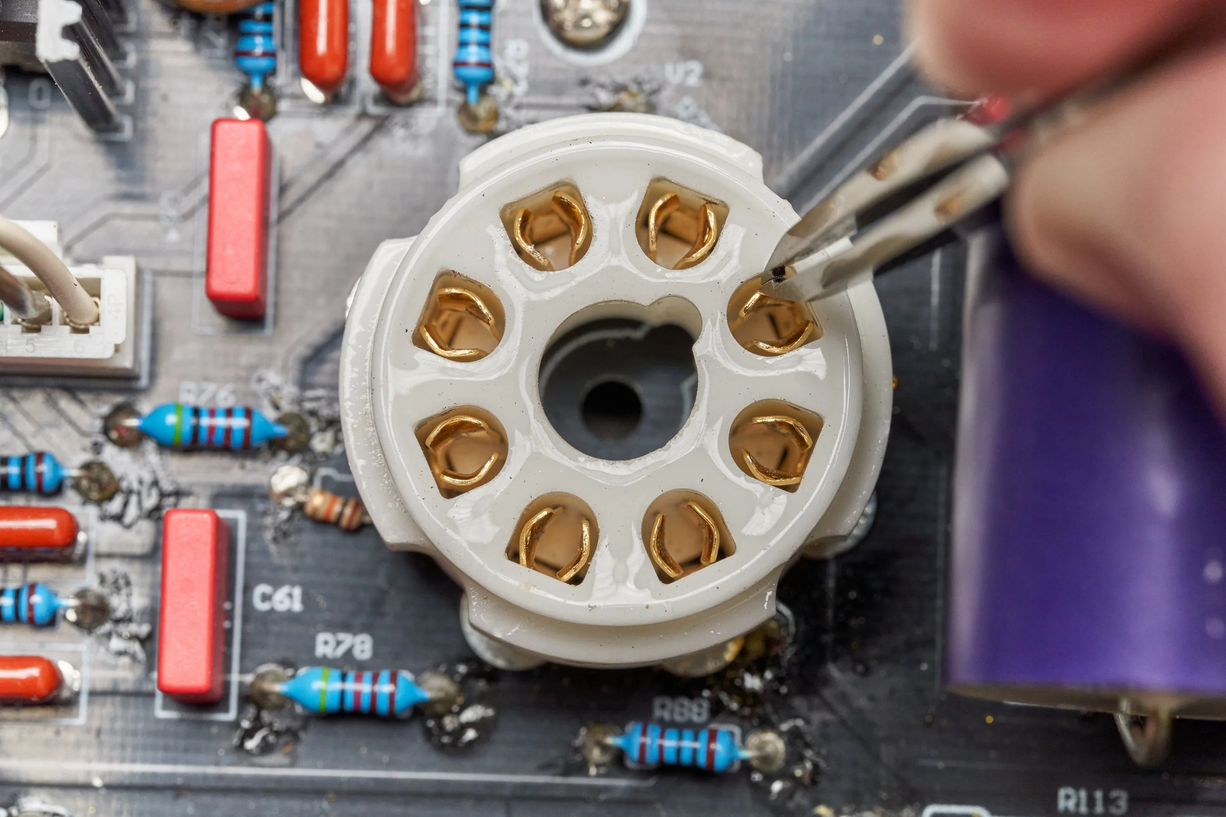 How to fix tube socket pins that have been bent from rocking tubes ...