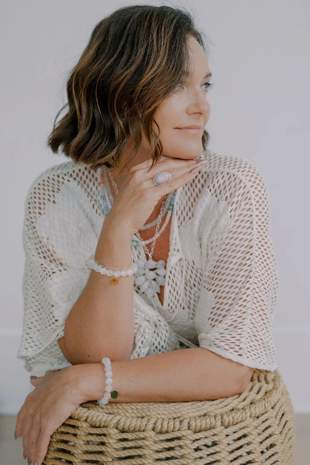 Selenite Bracelet — Moon & Stone