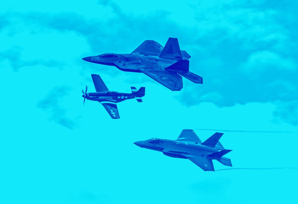 USAF Heritage Flight — Pacific Airshow Huntington Beach