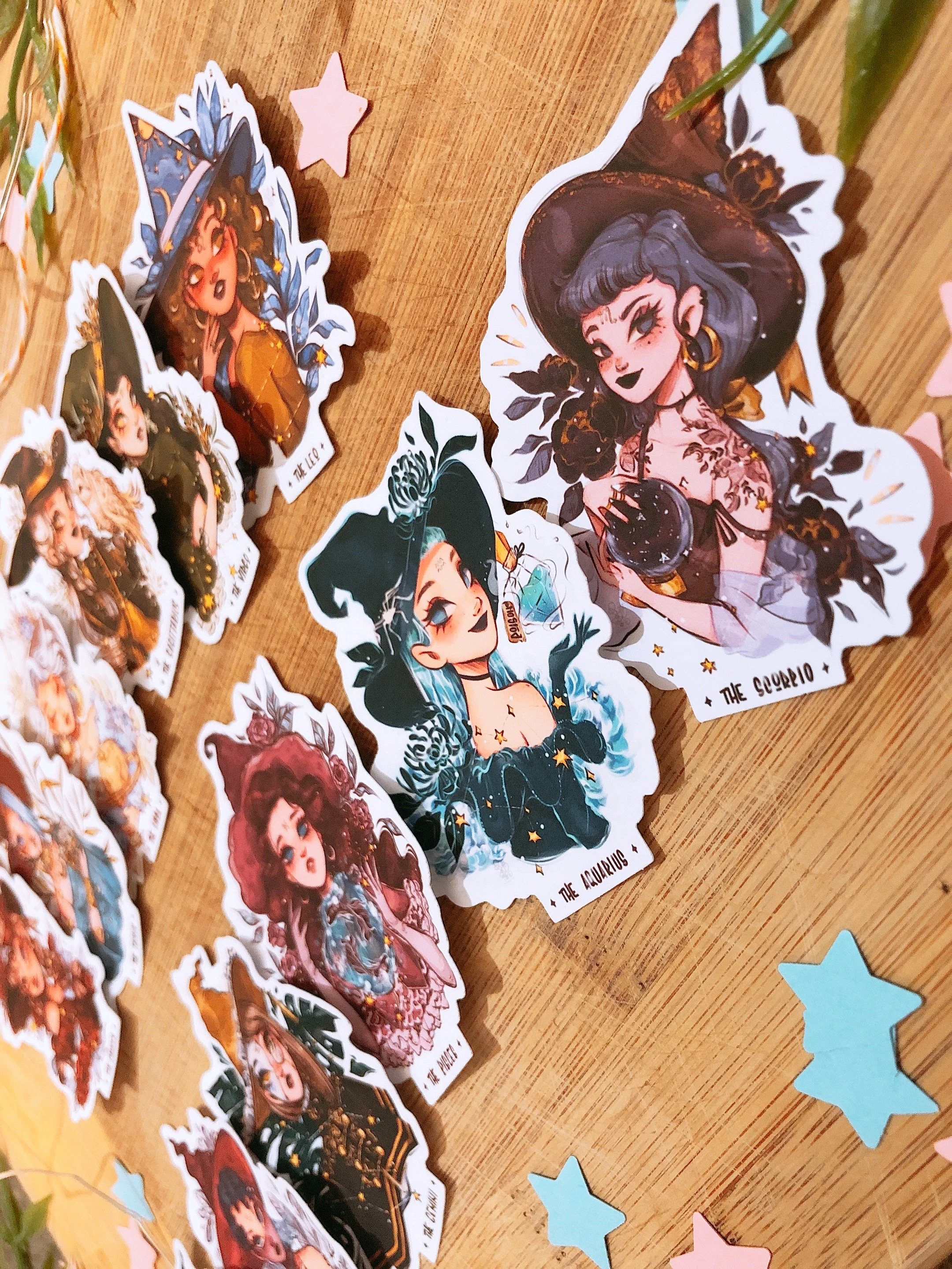 Sticker Set ZODIAC WITCHES — Roy The Art
