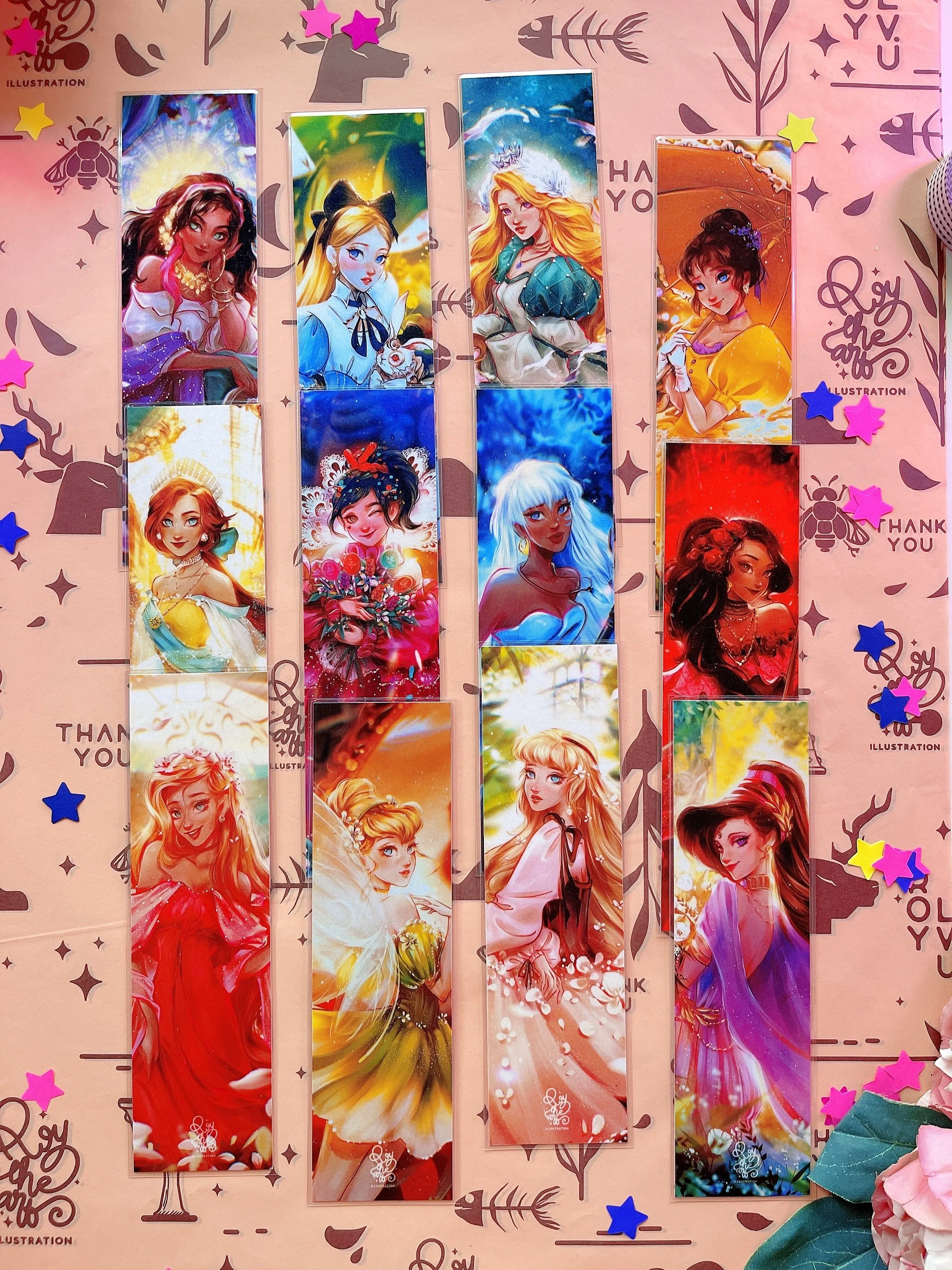 Disney Princess Crystal Paper Bookmarks: Enchanting Beauty for Every ...