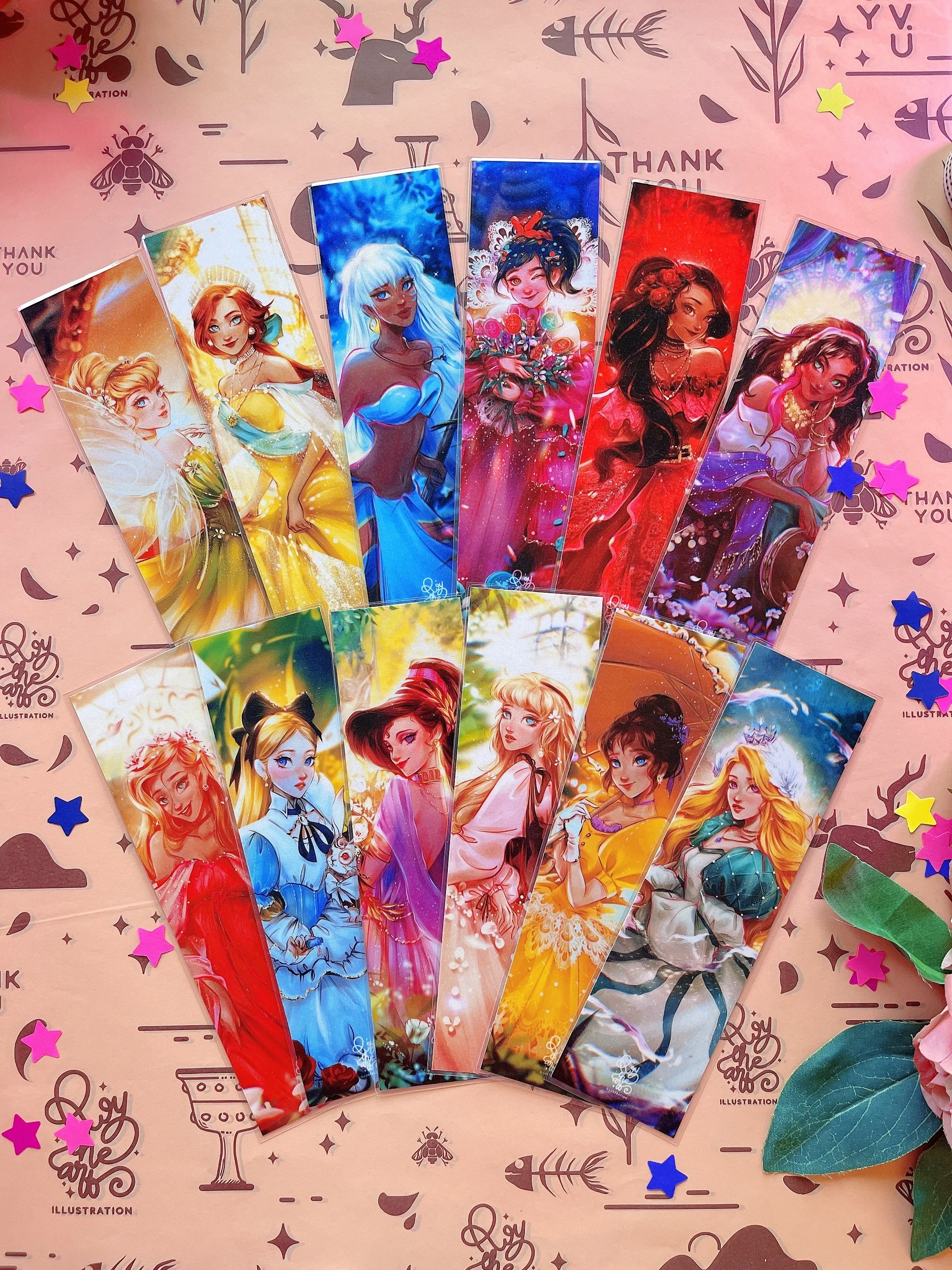 Disney Princess Crystal Paper Bookmarks Vol1 : Enchanting Beauty for ...