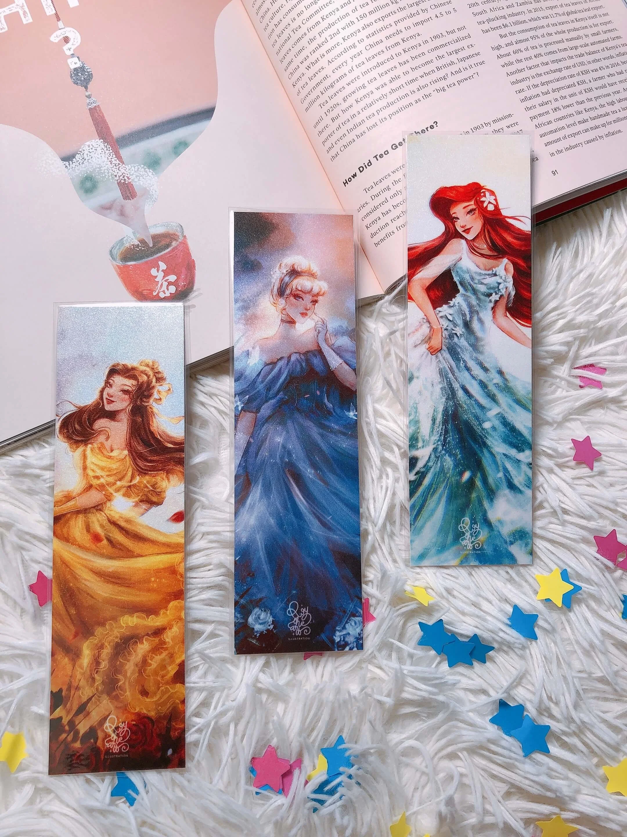 Disney Princess Crystal Paper Bookmarks Vol1 : Enchanting Beauty for ...