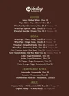 Menu — Valley Burger Co. | Craft Burgers, Beers & Cocktails | Eau ...