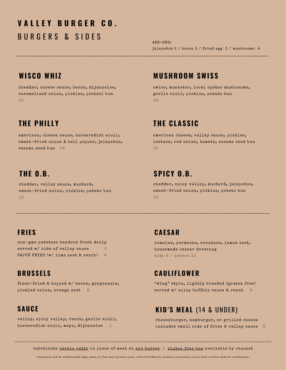 Valley Burger Co. | Craft Burgers, Beers & Cocktails | Eau Claire ...