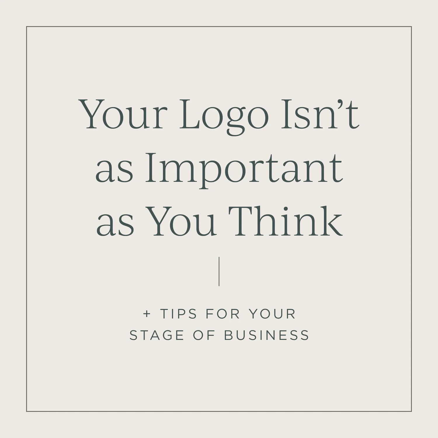 Why Your Logo Isn’t as Important as You Think — Gillian Tracey Design ...