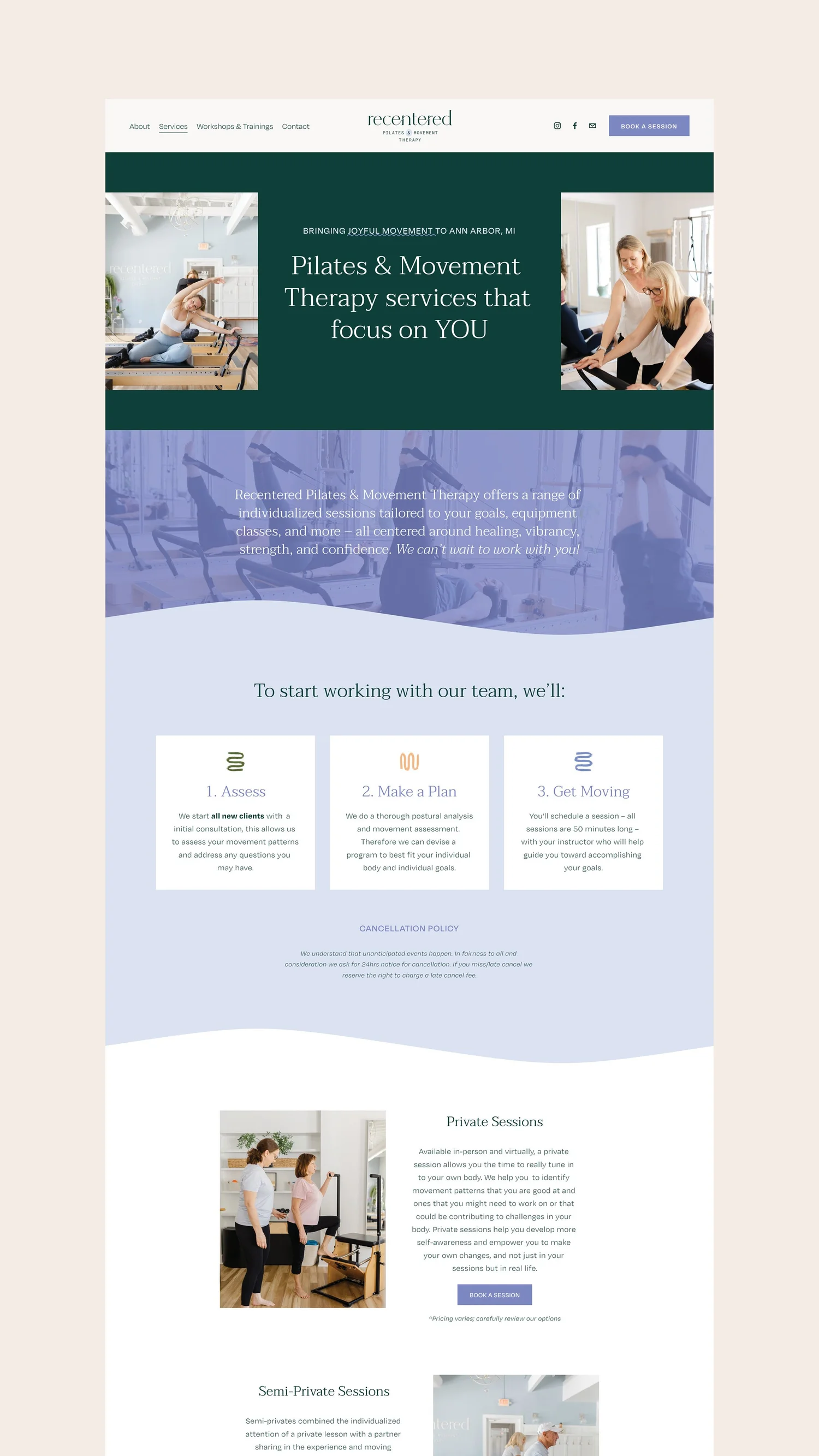 Bold, Organic, and Minimalist Branding Design and Squarespace Website ...