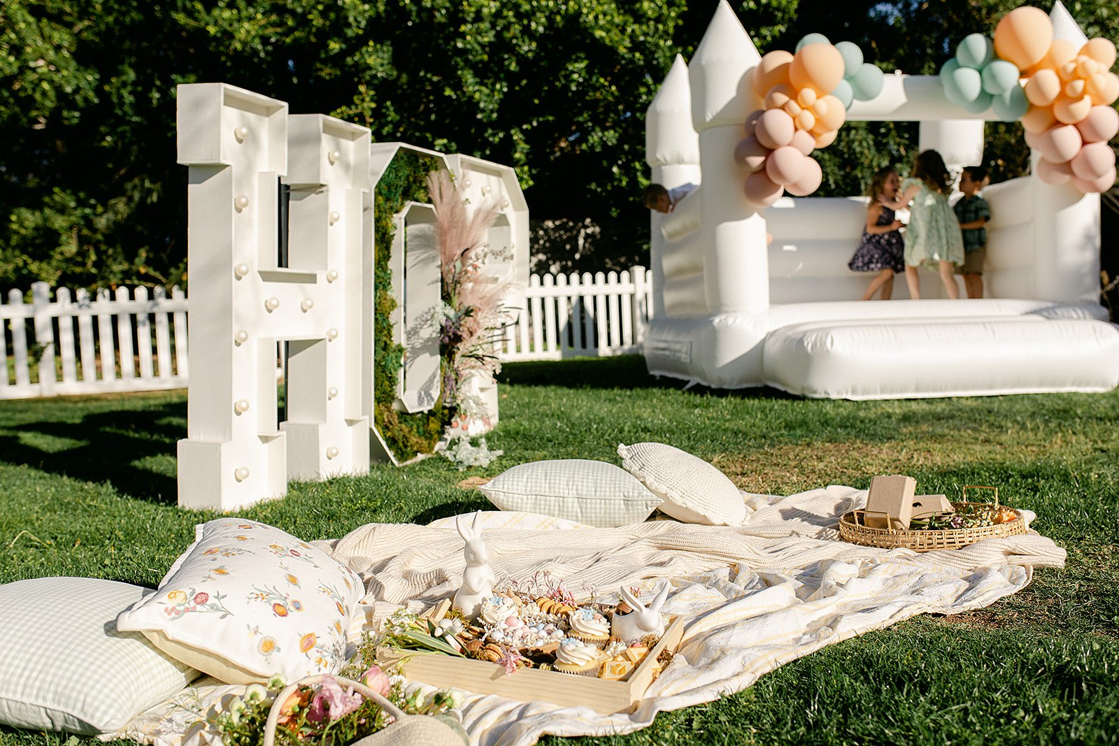 Mini White Bounce House Rental Louisville — Inflate Louisville