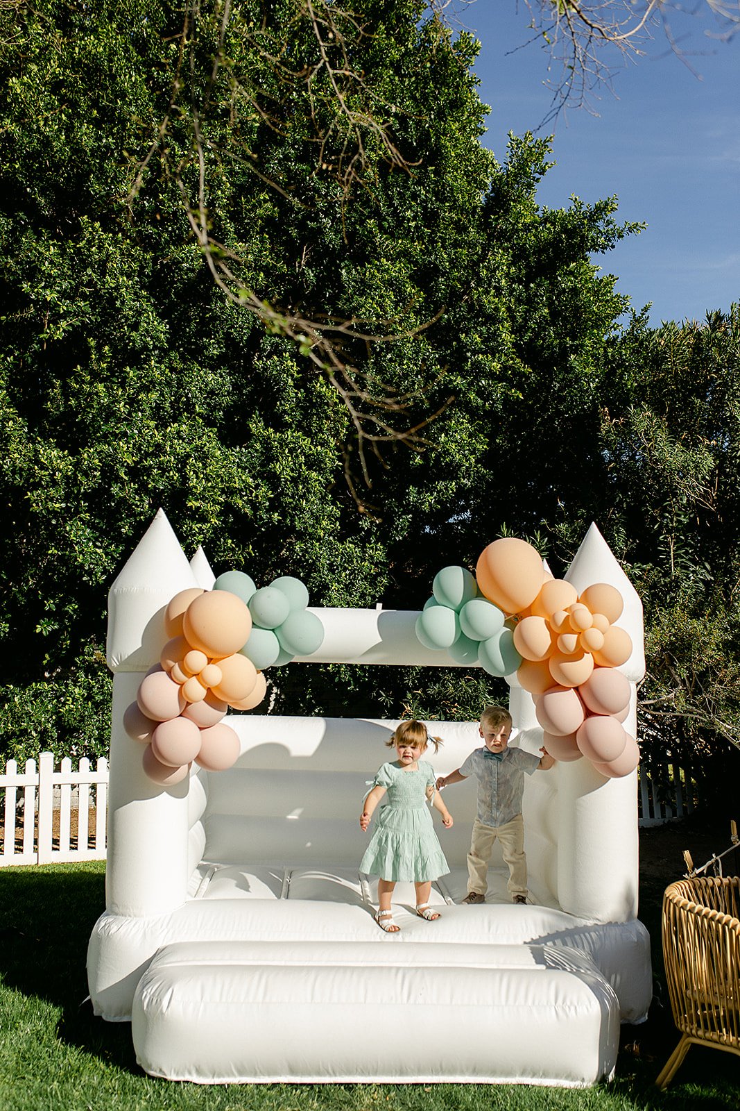 Mini White Bounce House Rental Louisville — Inflate Louisville