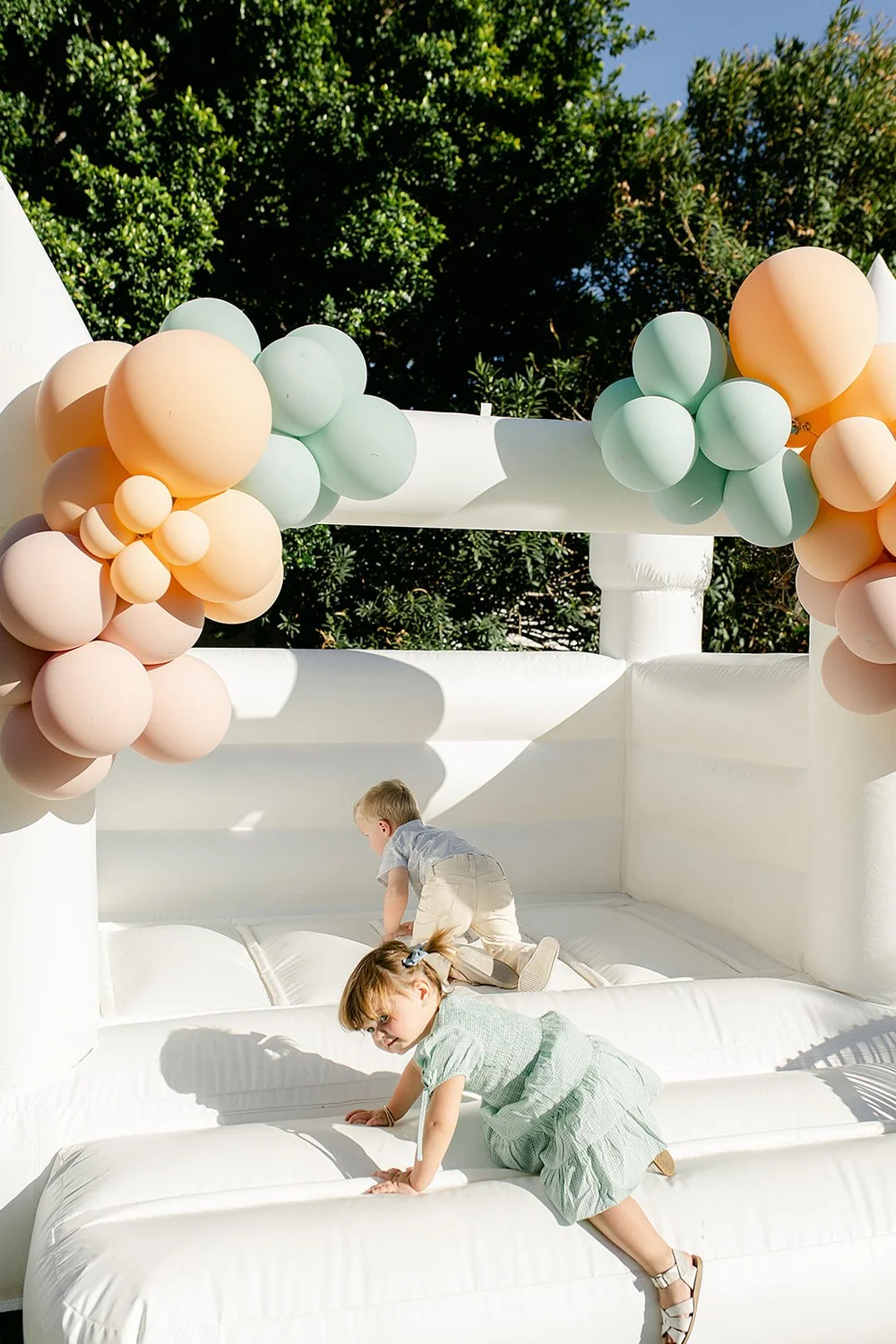 Mini White Bounce House Rental Louisville — Inflate Louisville