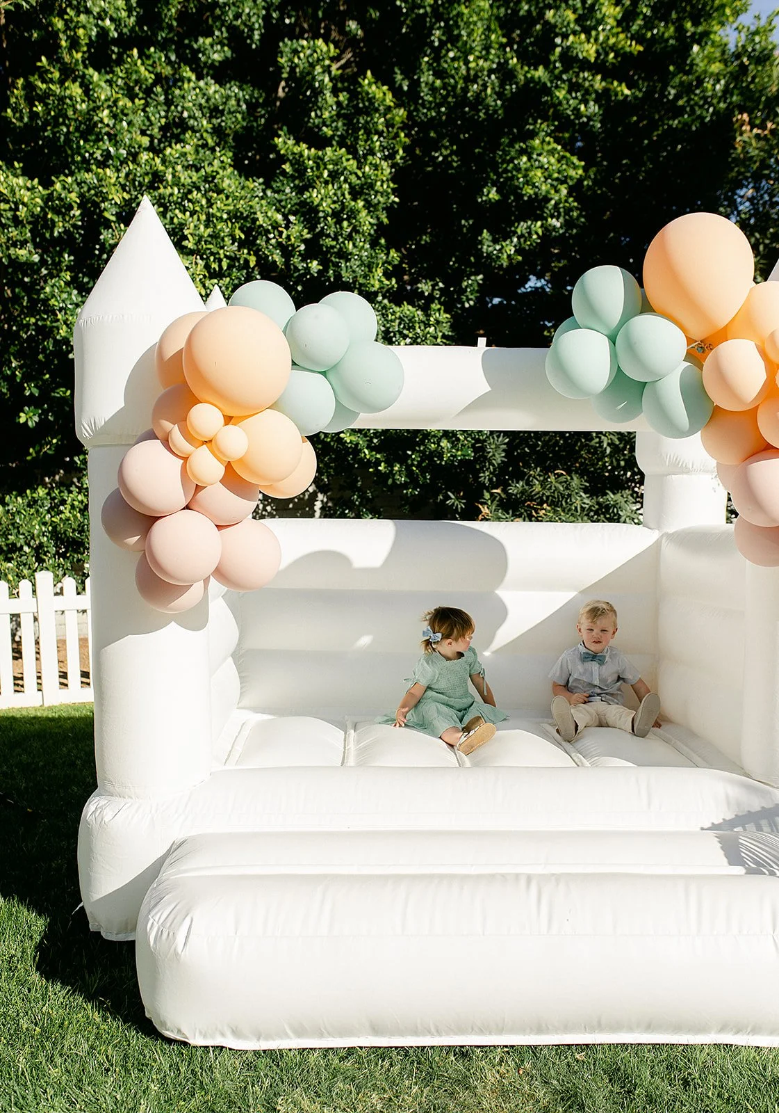 Mini White Bounce House Rental Louisville — Inflate Louisville
