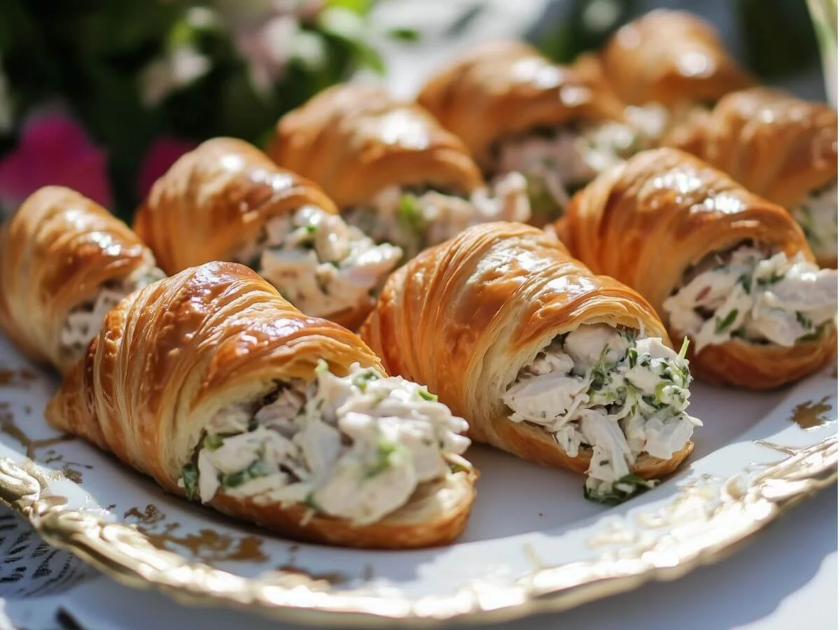 Elegant Chicken Salad Croissant Sandwiches for a Bridal Garden Tea ...