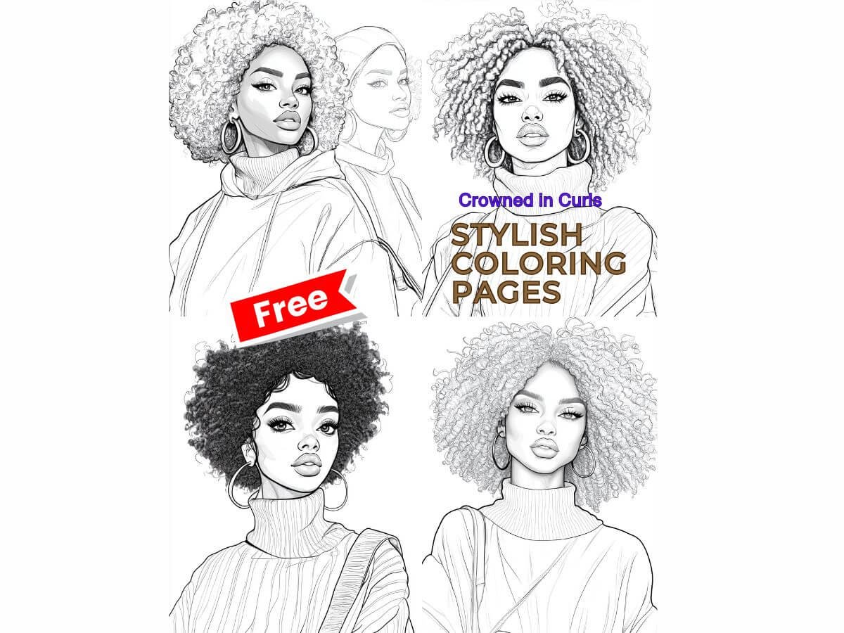 Free Printable Coloring Pages Celebrating Black Women & Curls — Lilly & Co.