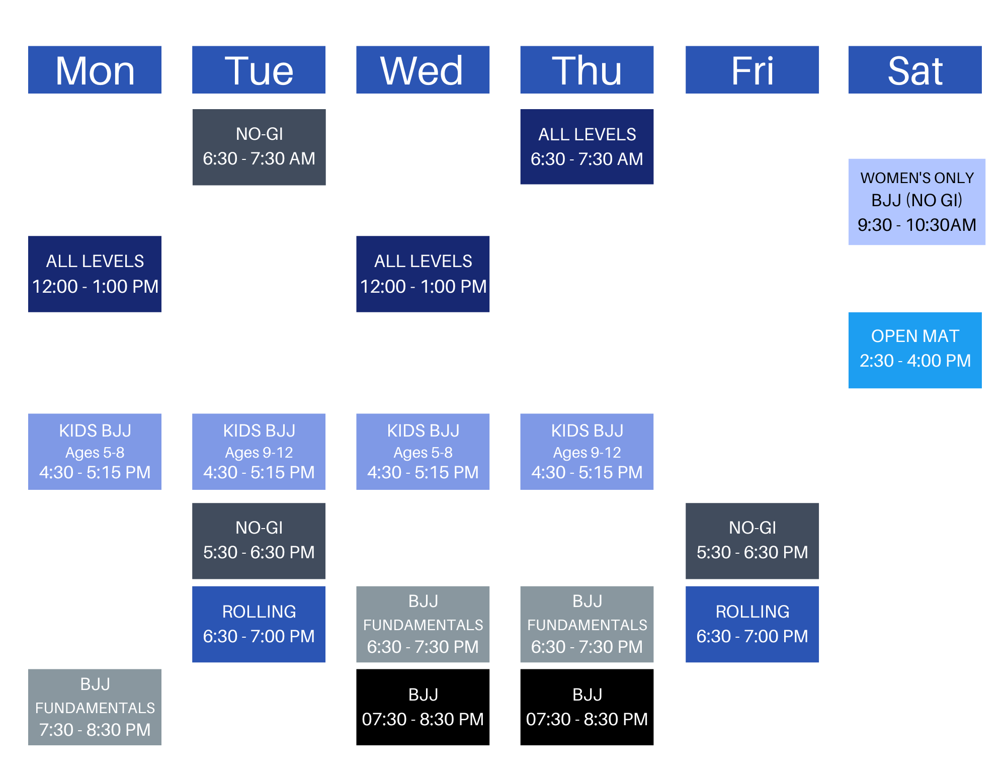 BJJ Class Schedule | Downtown Raleigh Brazilian Jiu Jitsu — Iron Grip ...