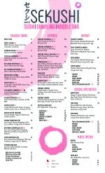 Menus — Sekushi At The Plaza