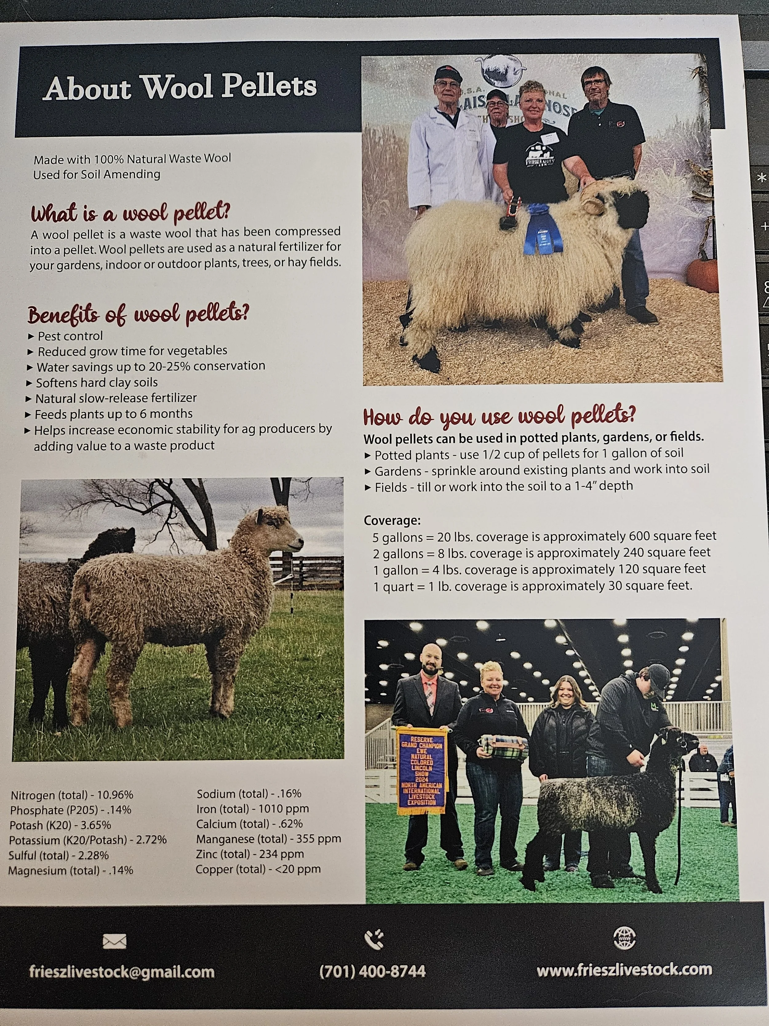 Wool Store — Friesz Livestock & Friesz Family Farm, LLC