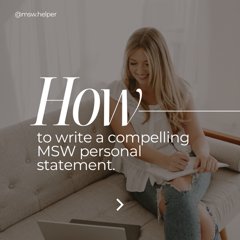 MSW Personal Statement example - 30 minute webinar — MSW Helper ...