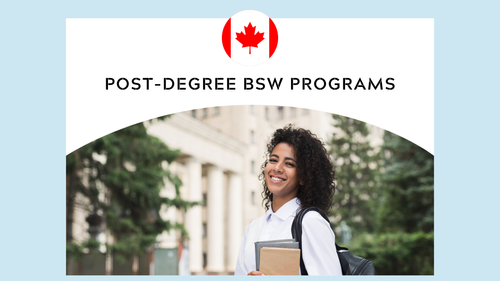 List of Post-Degree BSW Programs in Canada