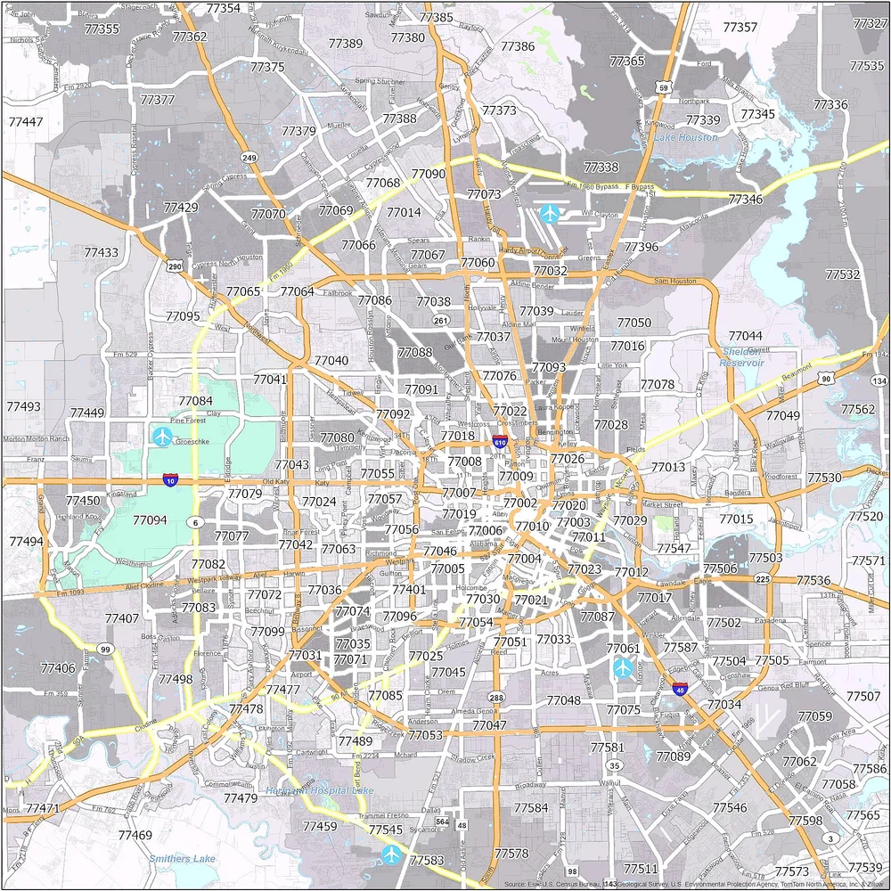 Houston Zip Code Finder — Explore Top-Rated Neighborhoods — Delcor ...