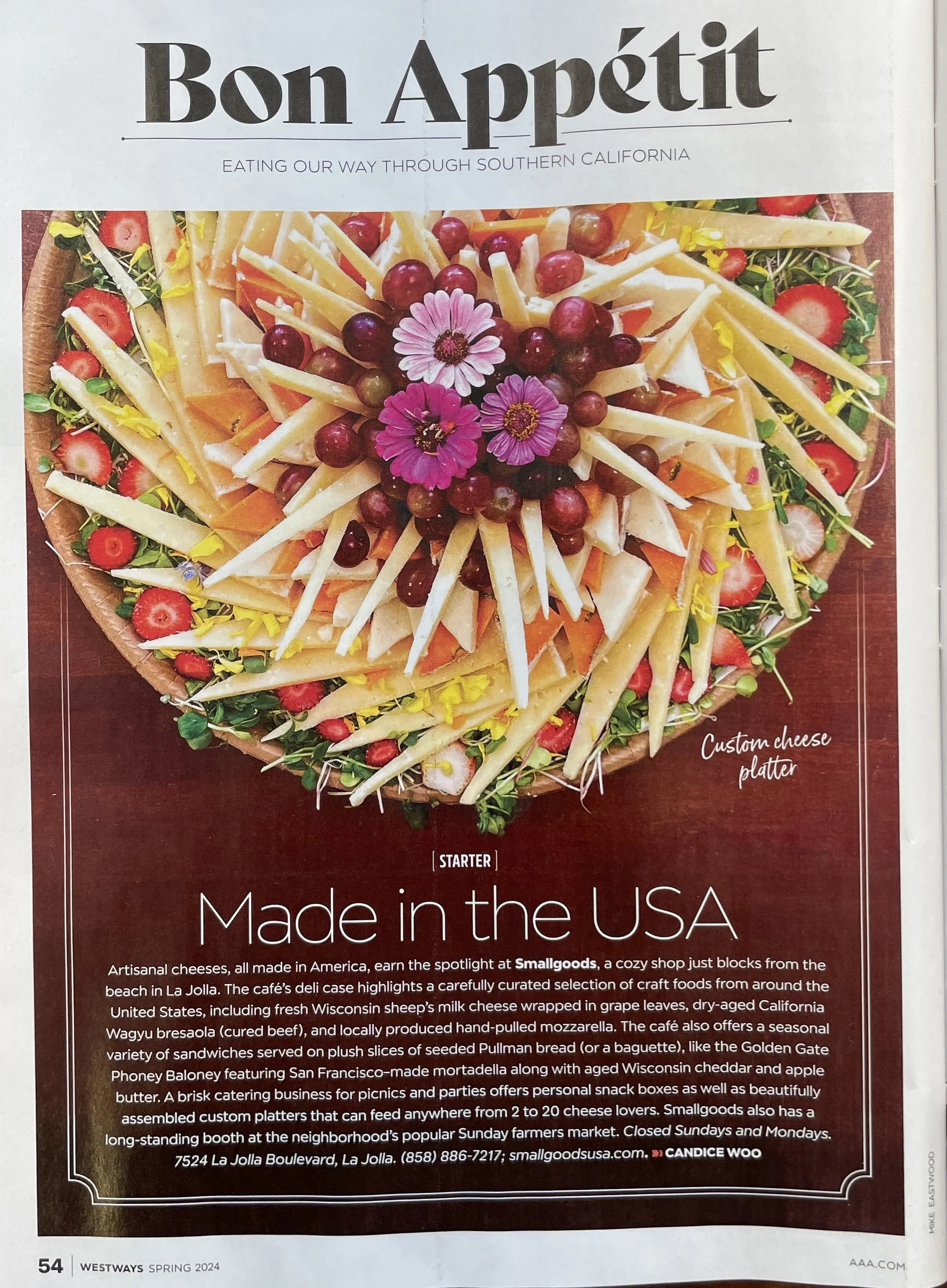 Smallgoods cheese shop sandwich and catering menu — Smallgoods Cheese ...