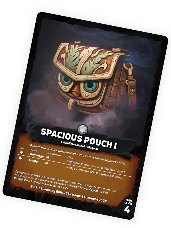 Adventurers Arsenal - Free Pathfinder 2e Item Cards