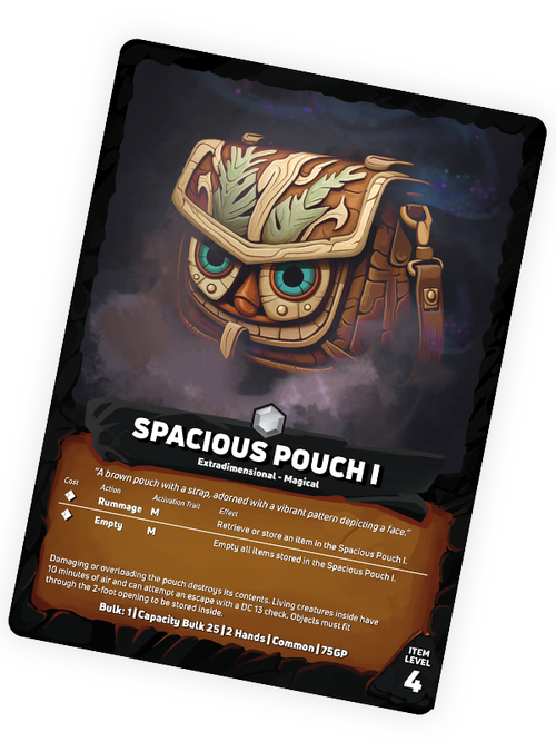 Adventurers Arsenal - Free Pathfinder 2e Item Cards