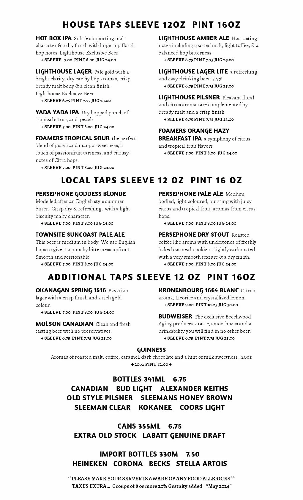 General 1 — The Lighthouse Pub