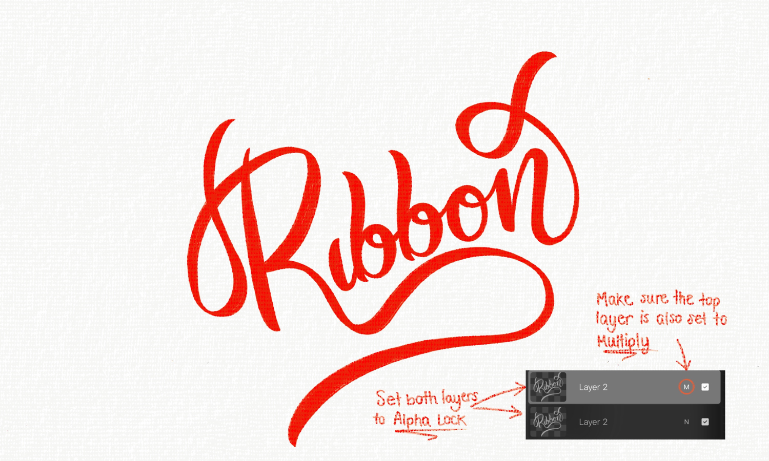 How to Create Ribbon Lettering in Procreate — Matthew Brownoff Design