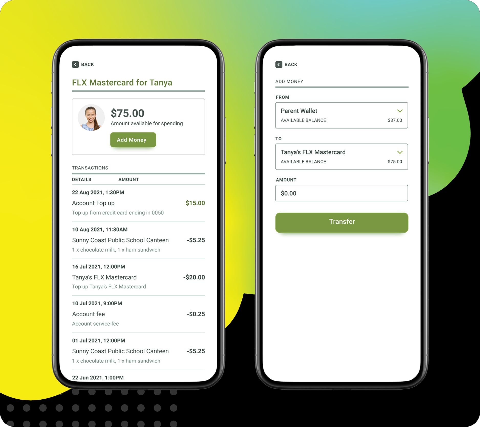 FLX Kids Debit Card and Savings App - Flexischools