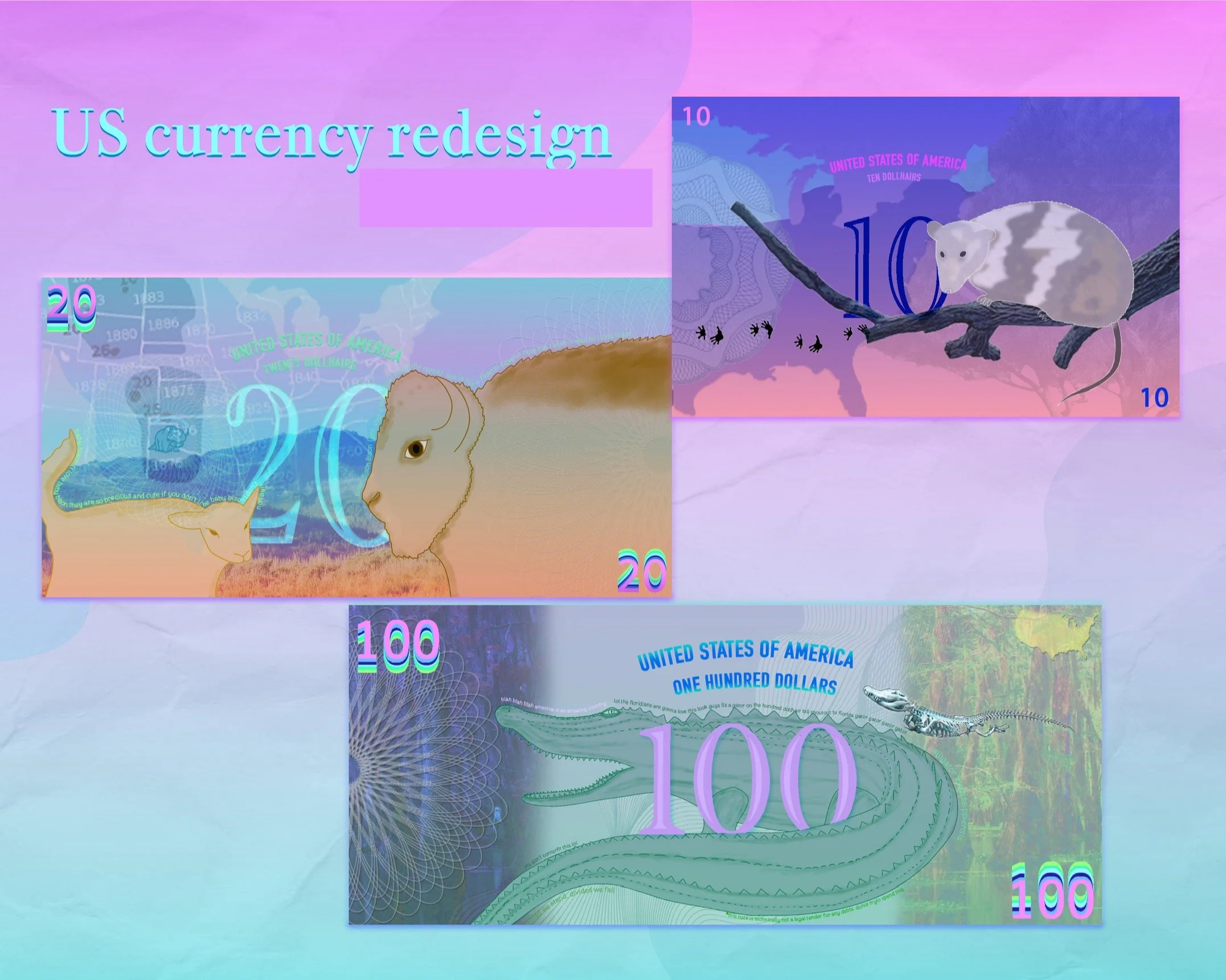 US currency redesign — Bay Area Creative Foundation